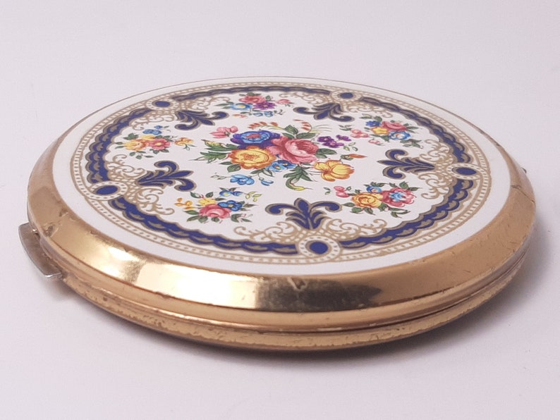 Vintage Stratton Powder Compact Made in England, No Puff, Floral Motif ...