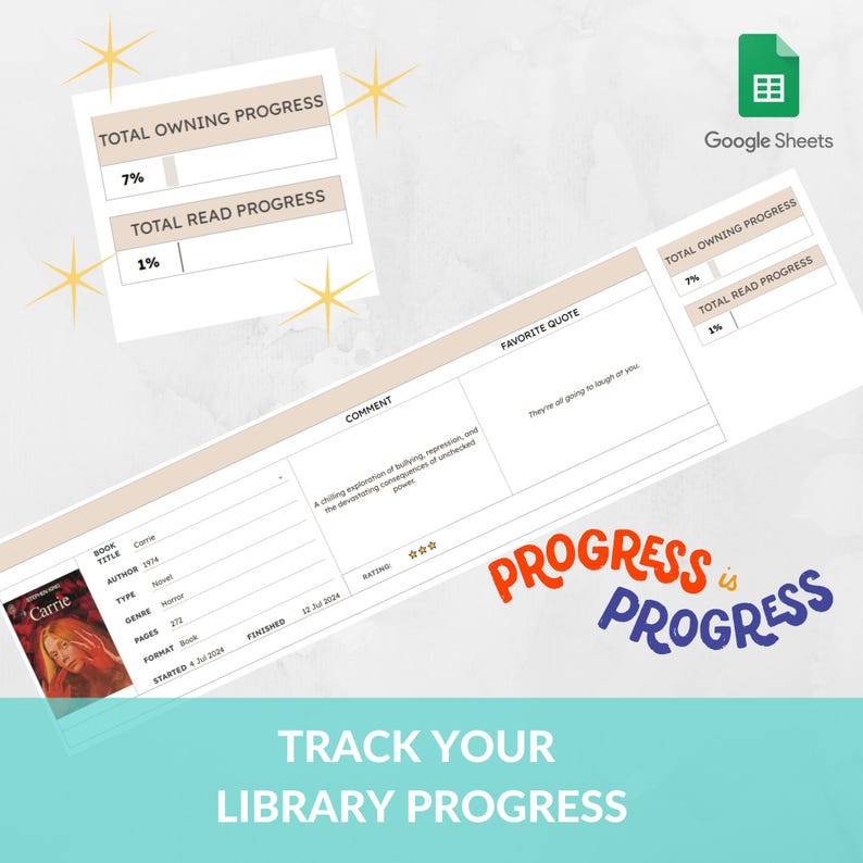 Stephen King Book Tracker – Digital Reading Journal & Wishlist ...