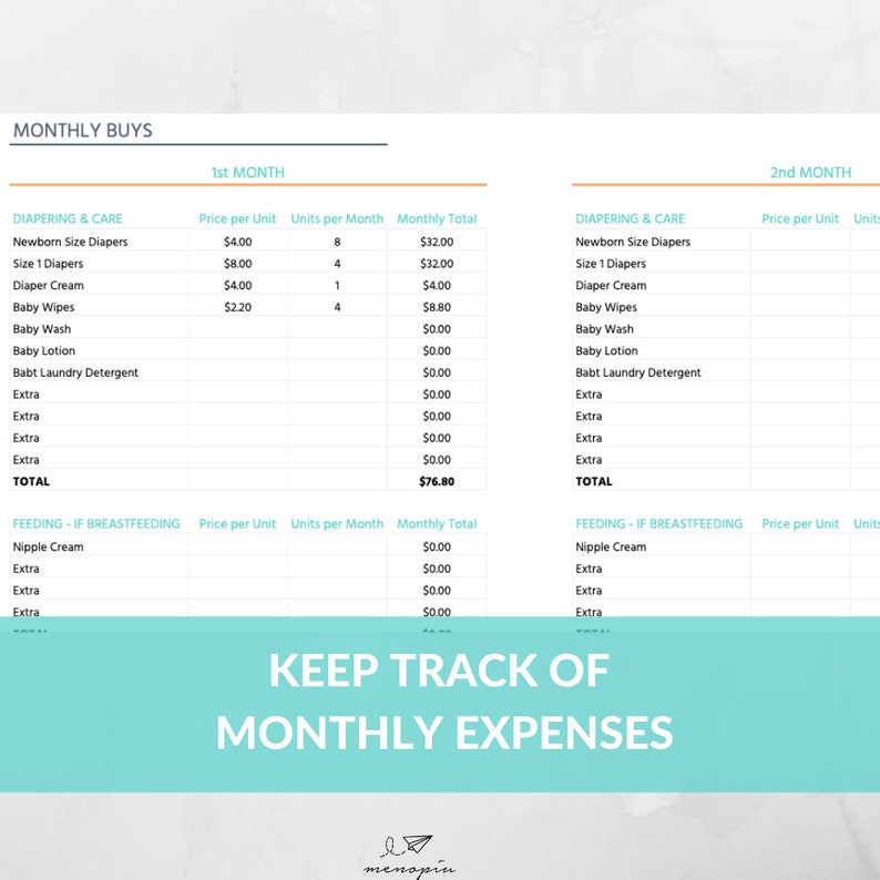 Pregnancy Baby Budget Diaper Cost Calculator Hospital Bag Checklist ...