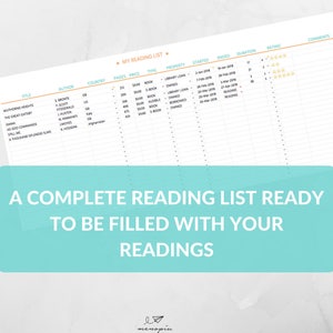 Book Collection Template, Books to Read Excel Template, Book Tracker ...