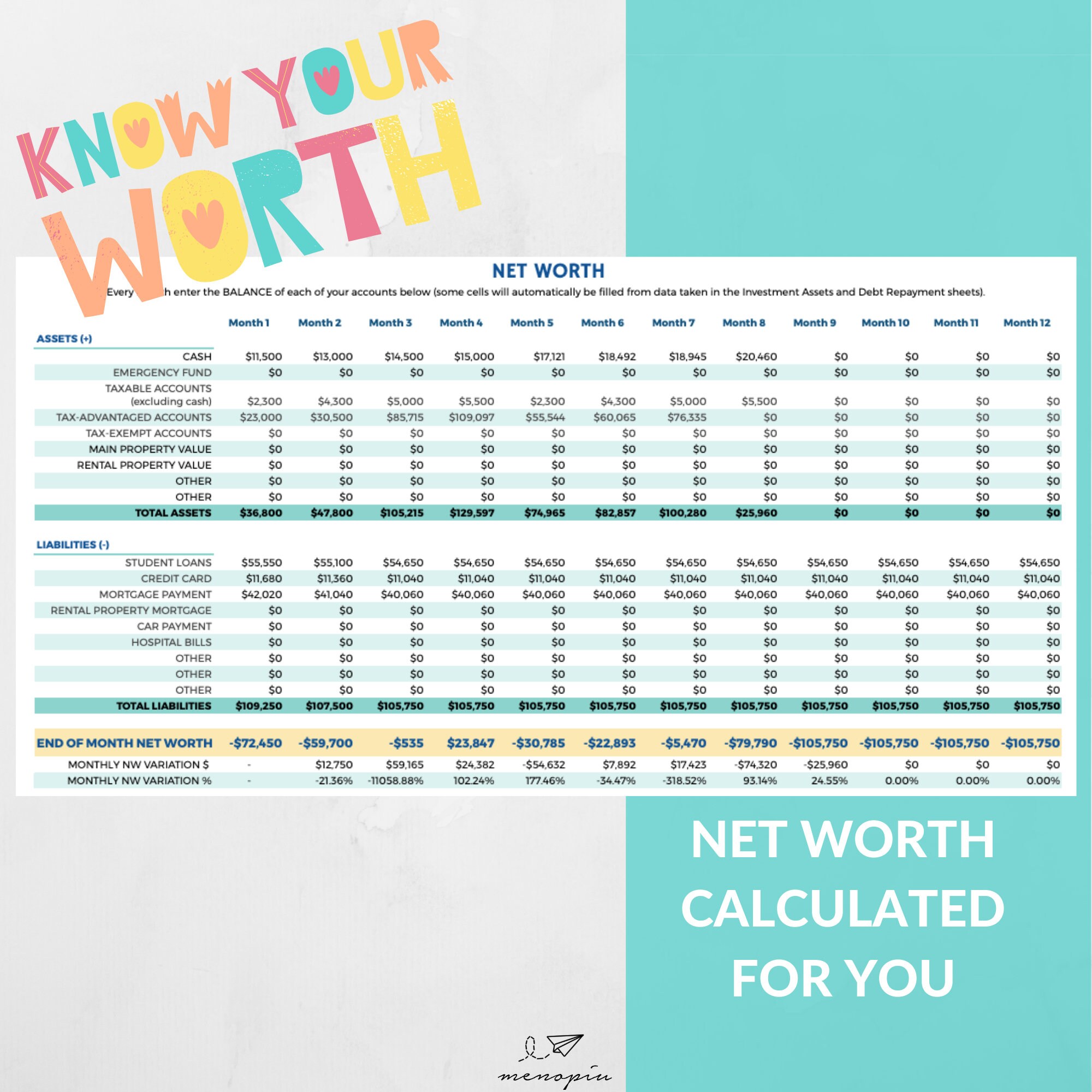 Financial Independence Spreadsheet - Financial Freedom Calculator ...