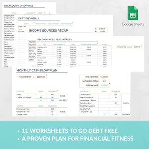 Dave Ramsey Budget System Template- Dave Ramsey Baby Step Total Money ...