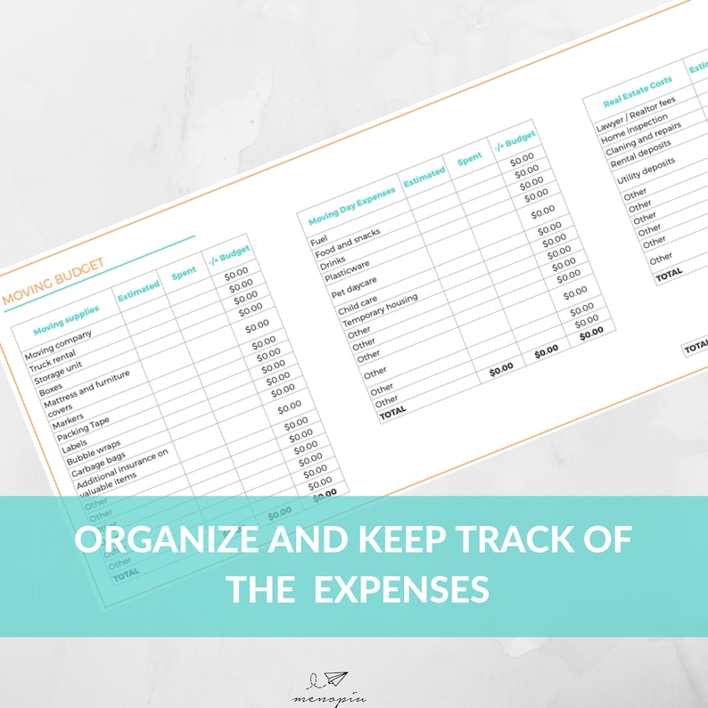 Moving Planner Kit – Google Sheets, Checklist, Budget (digital Download ...