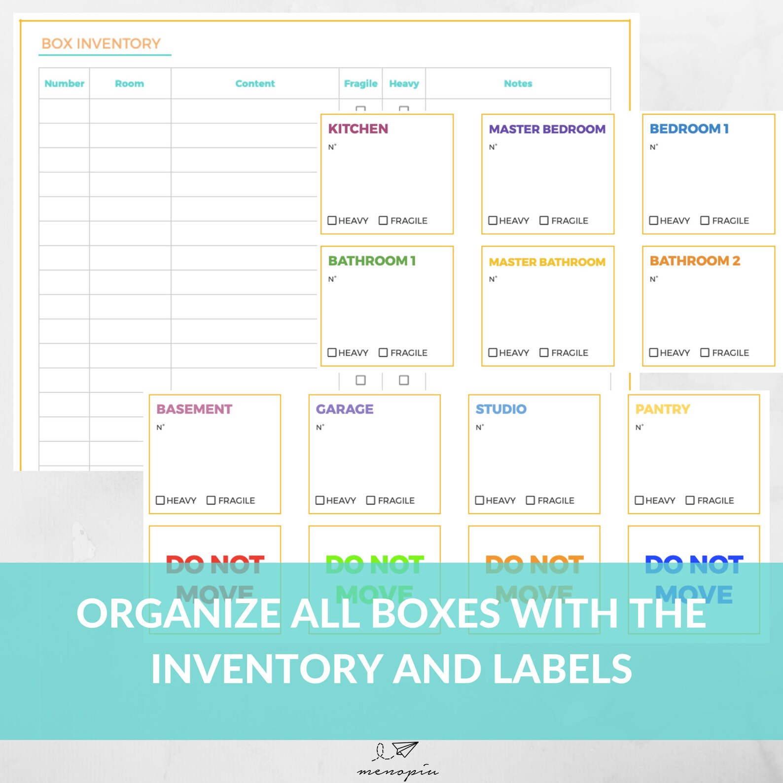 Moving Planner Kit Spreadsheet Moving Checklist Moving | Etsy