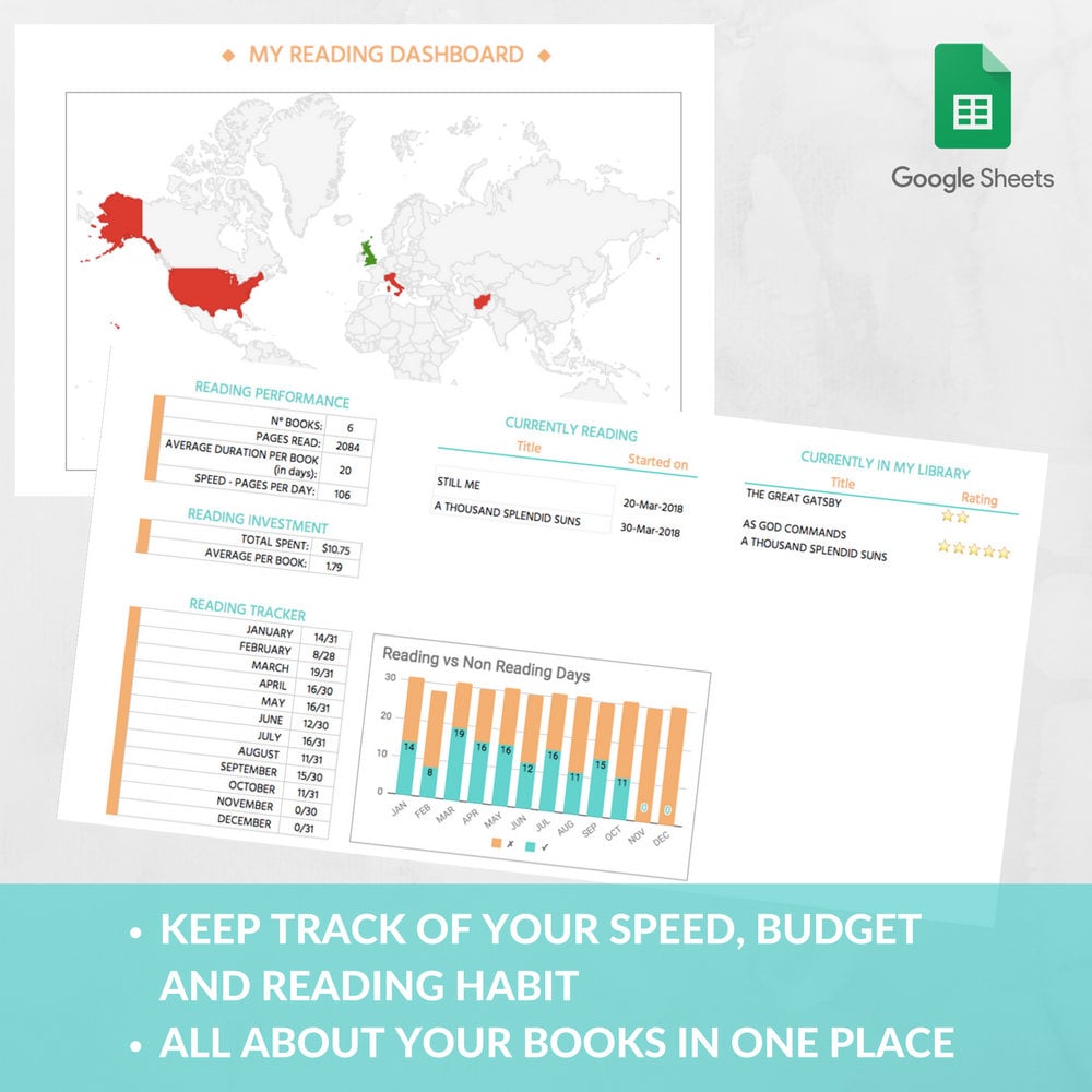 Book Collection Template, Books to Read Excel Template, Book Tracker ...