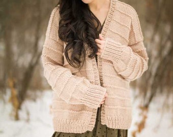 The Midtown Cardigan Knit Pattern | Etsy