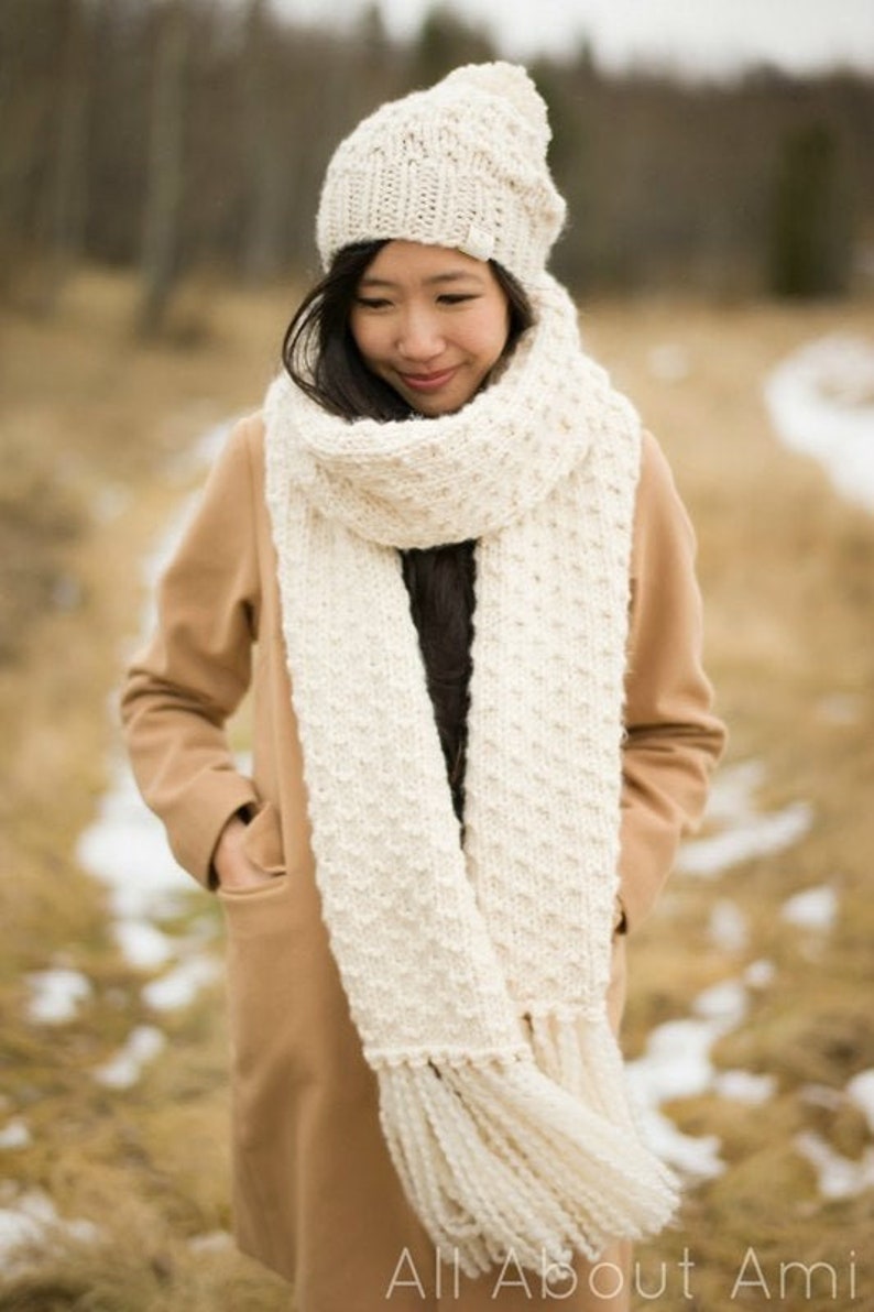 Chunky Dotty Beanies & Scarf Knit Patterns - Etsy Canada