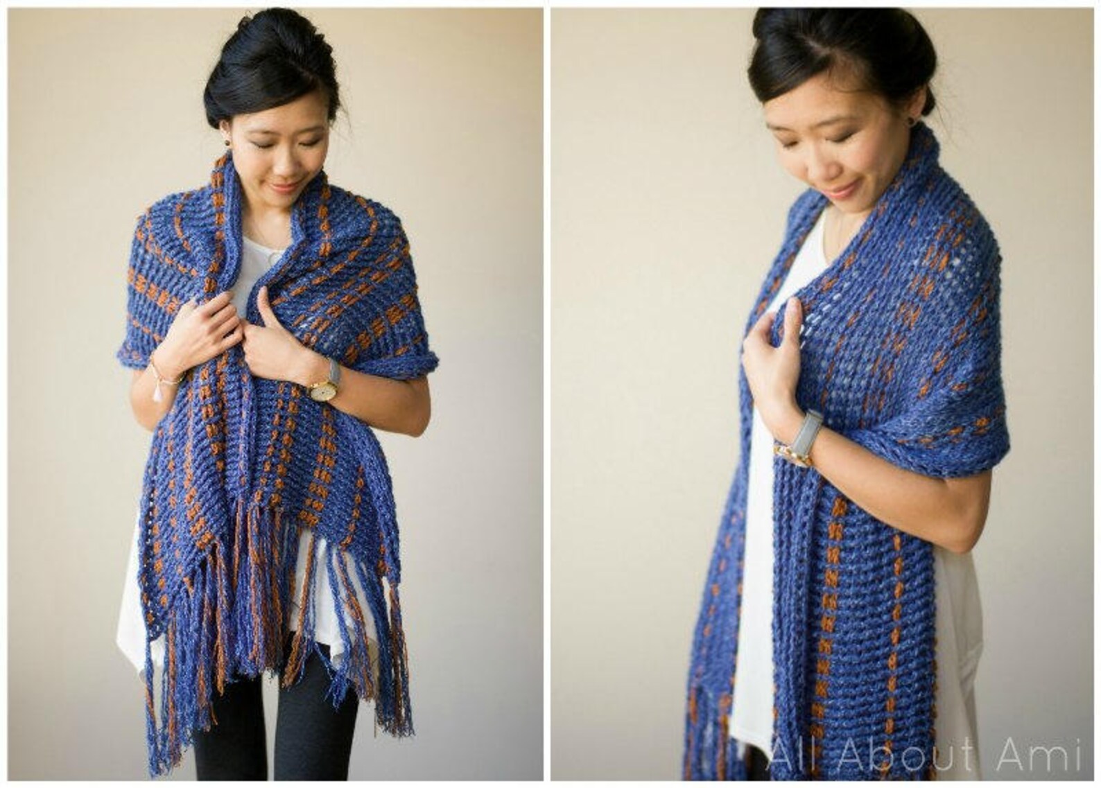 Two-tone Scarf Wrap Crochet Pattern - Etsy