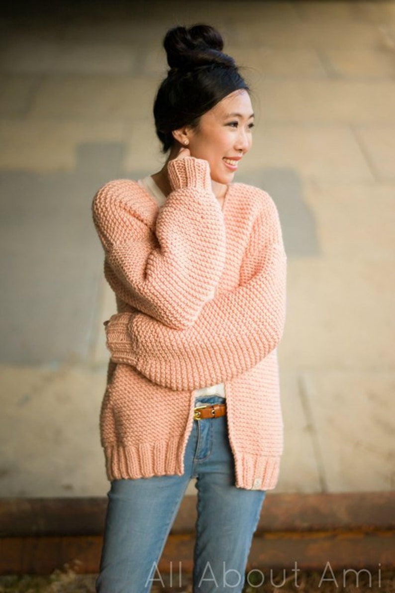 Downtown Cardigan Knit Pattern - Etsy Israel