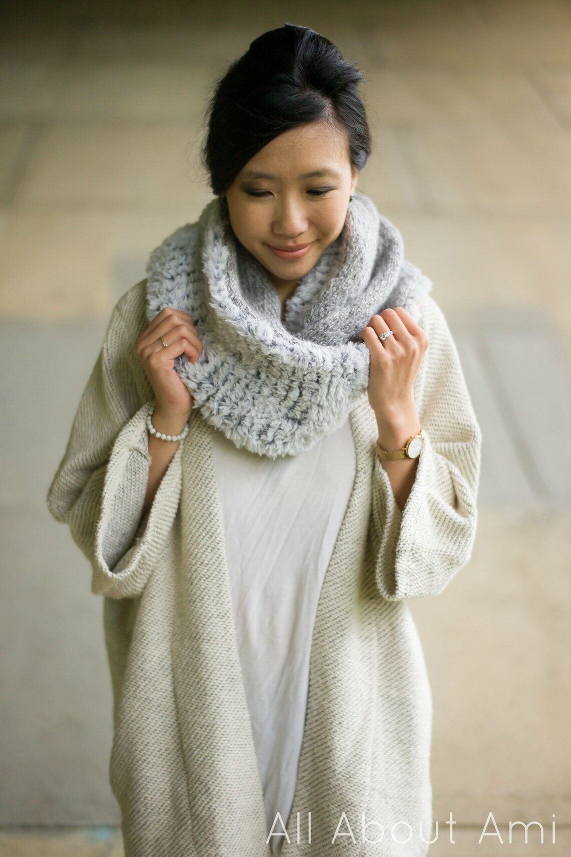 Luxe Faux Fur Cowl Knit Pattern - Etsy