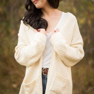 Light Dotty Cardigan Knit Pattern - Etsy Canada