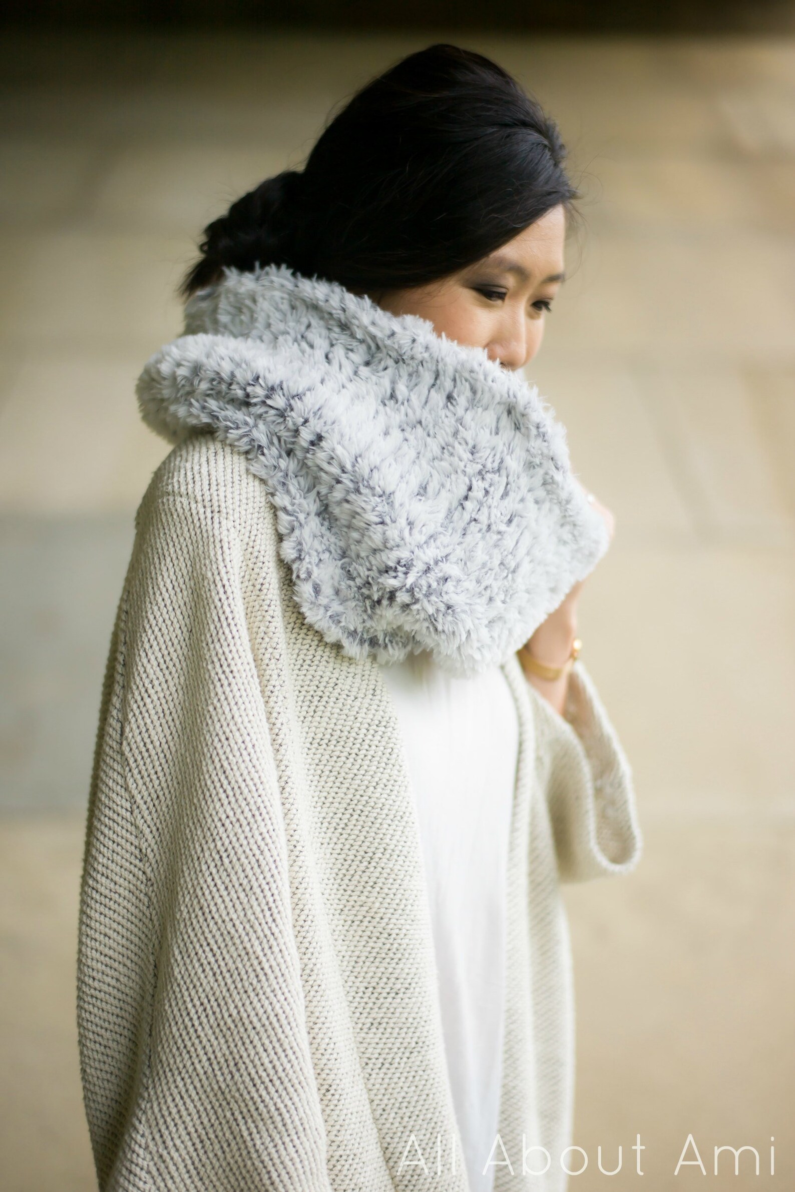 Luxe Faux Fur Cowl Knit Pattern - Etsy
