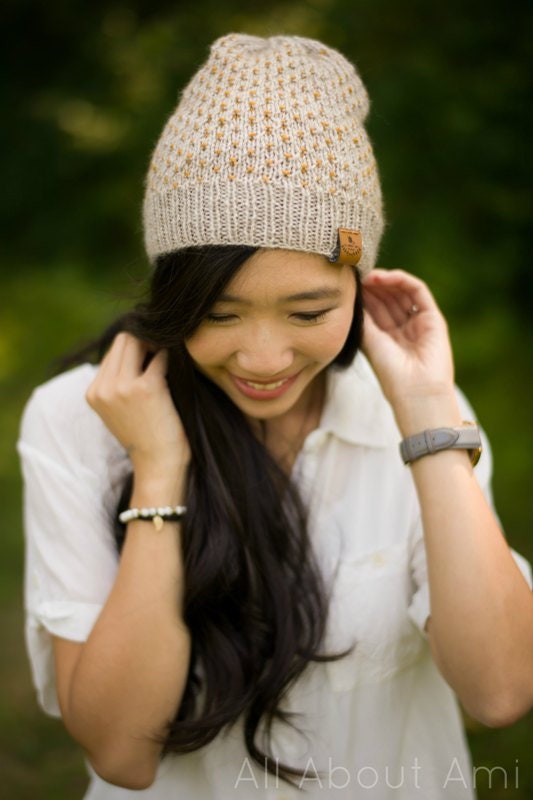 The Dotty Beanie & Duo-color Dotty Beanie Knit Patterns - Etsy Canada