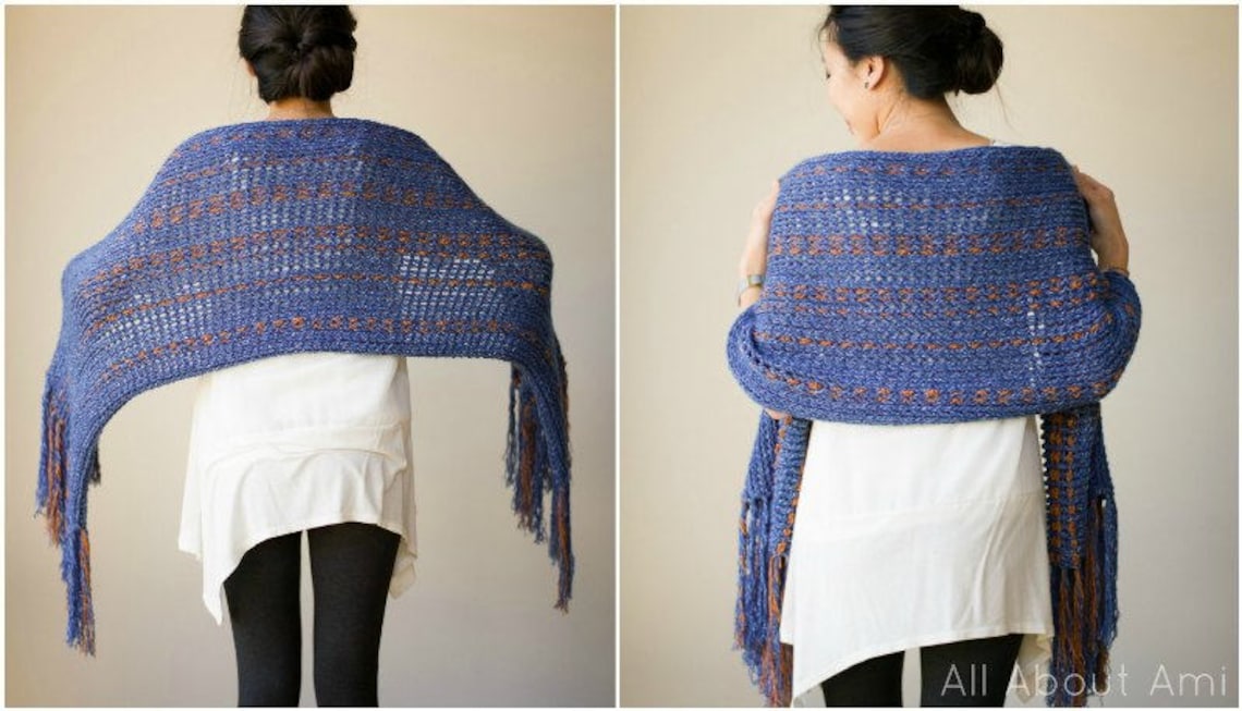 Two-tone Scarf Wrap Crochet Pattern - Etsy