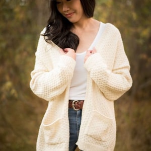 Light Dotty Cardigan Knit Pattern - Etsy Canada