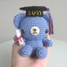 Graduation Teddy Crochet Pattern - Etsy