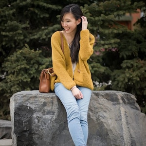 The Midtown Cardigan Knit Pattern - Etsy