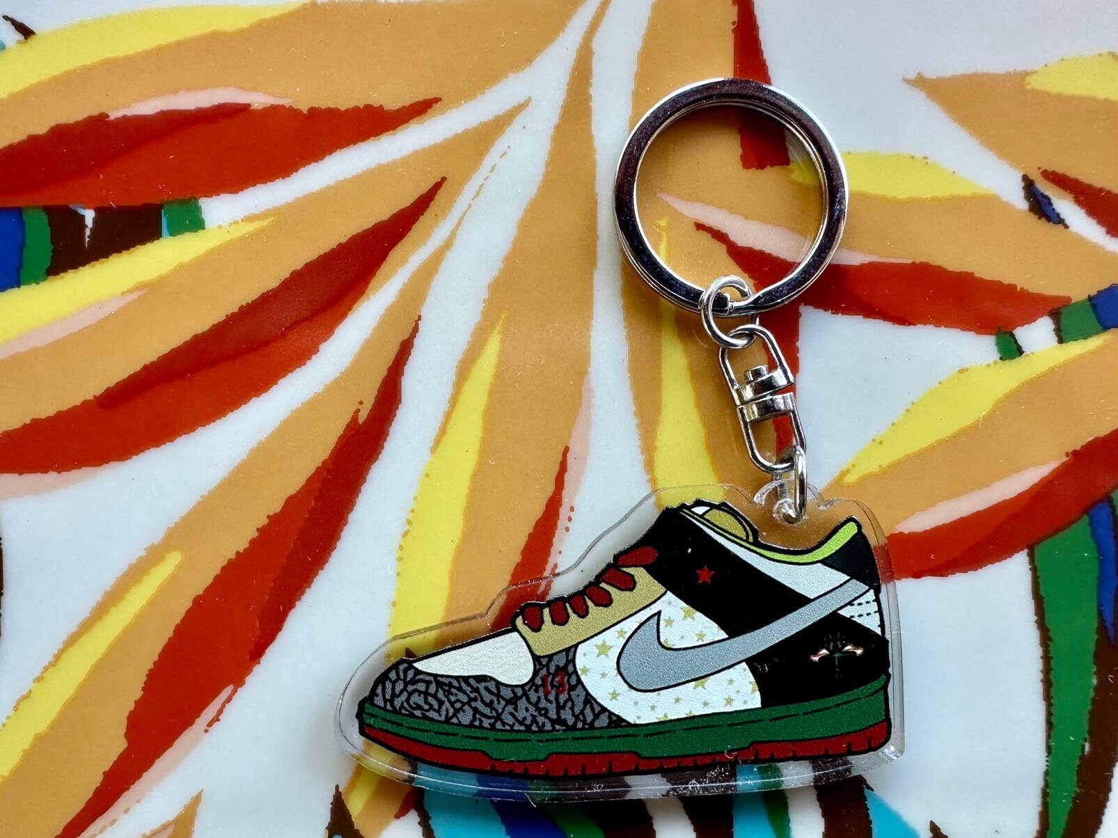 Dunk SB Low What the Dunk Sneaker Keychain Charm Accessory - Etsy