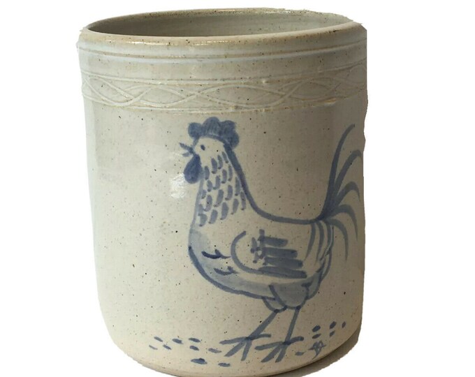 Vintage 1992 Signed DW Hussey Backwoods North Carolina Pottery Rooster ...