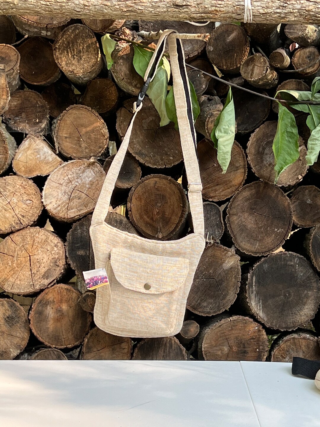 Pure Hemp Sling Bag Natural Shoulder Bag - Etsy