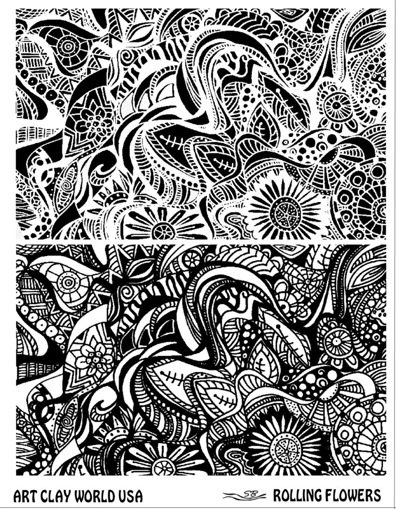 Low Relief Texture Rolling Flowers - Etsy