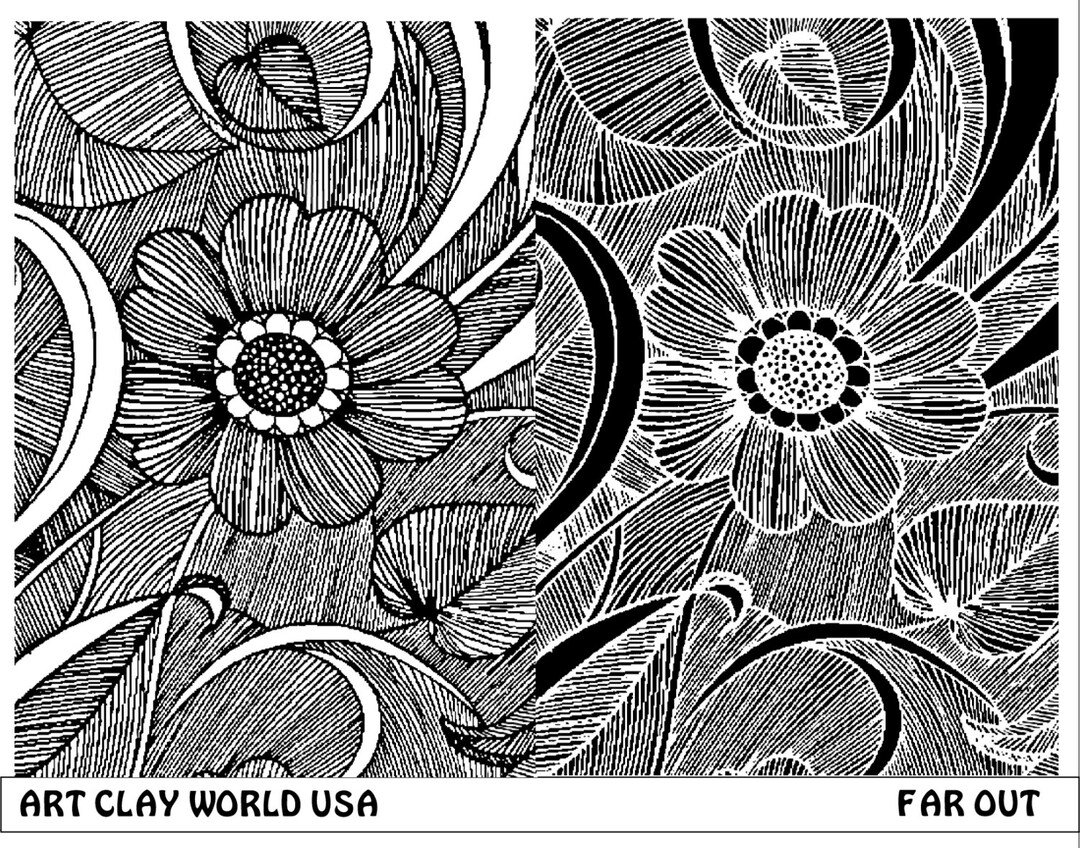 Low Relief Texture Far Out Flower - Etsy