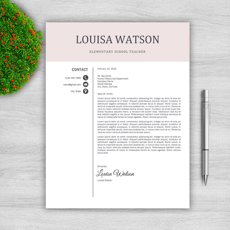 Teacher Resume Template for Word / Teacher CV Template Teaching Resume ...