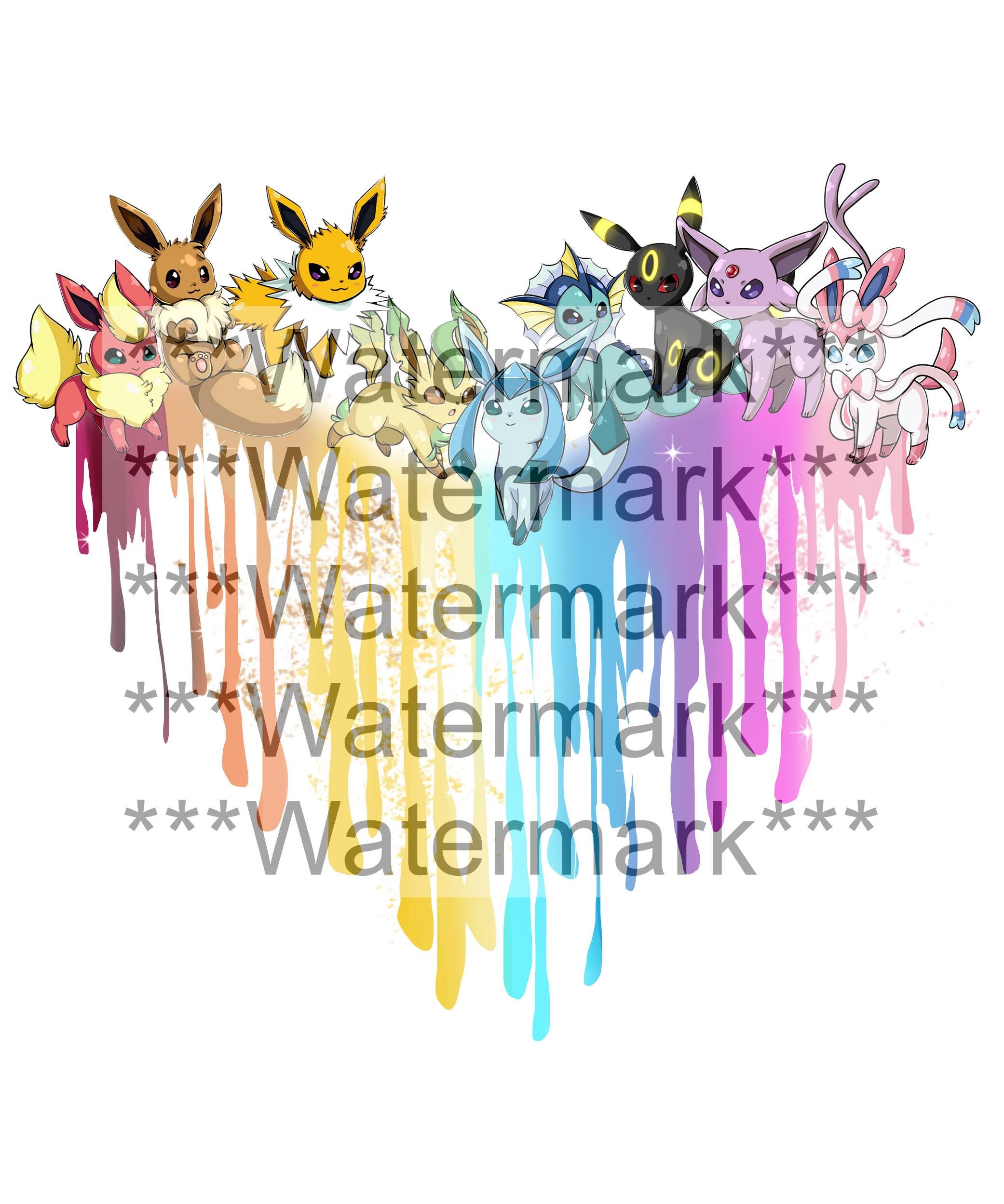 Heart Lover Pokemon Eevee Evolution PNG, Cute Pokemon Clipart, Kawaii ...