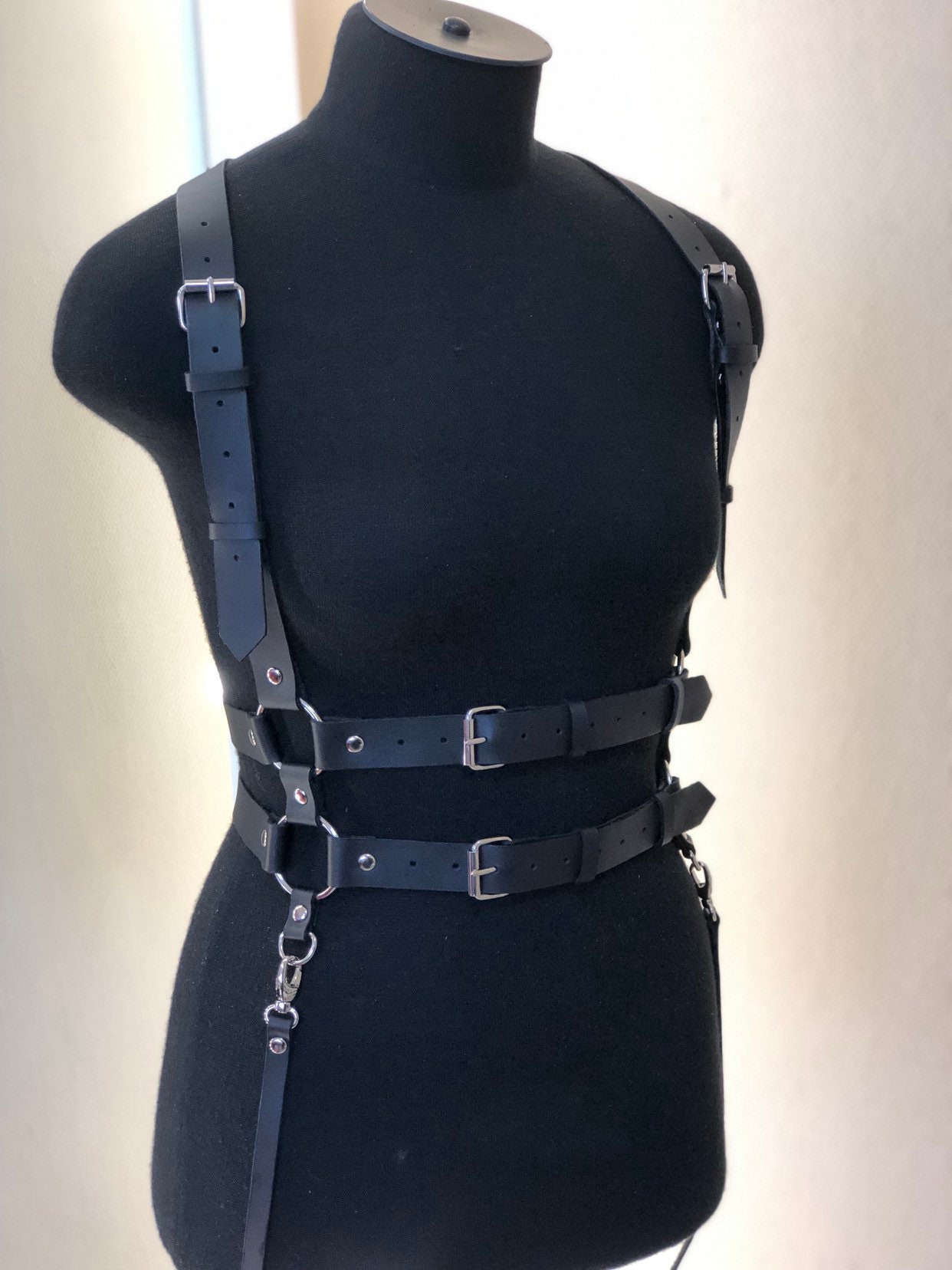 Harness Leather Harness Leather Body Belt Harness Women Etsy