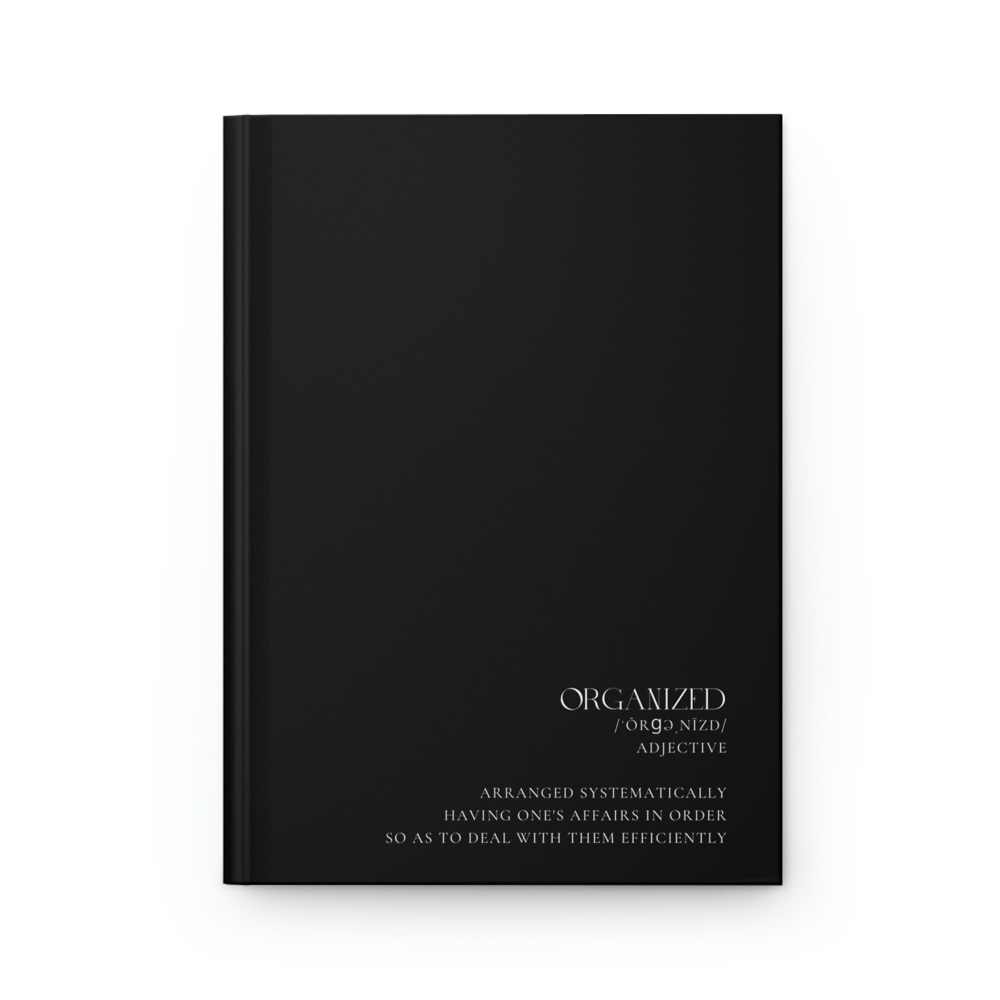 ORGANIZED Definition Journal Matte - Black - Etsy