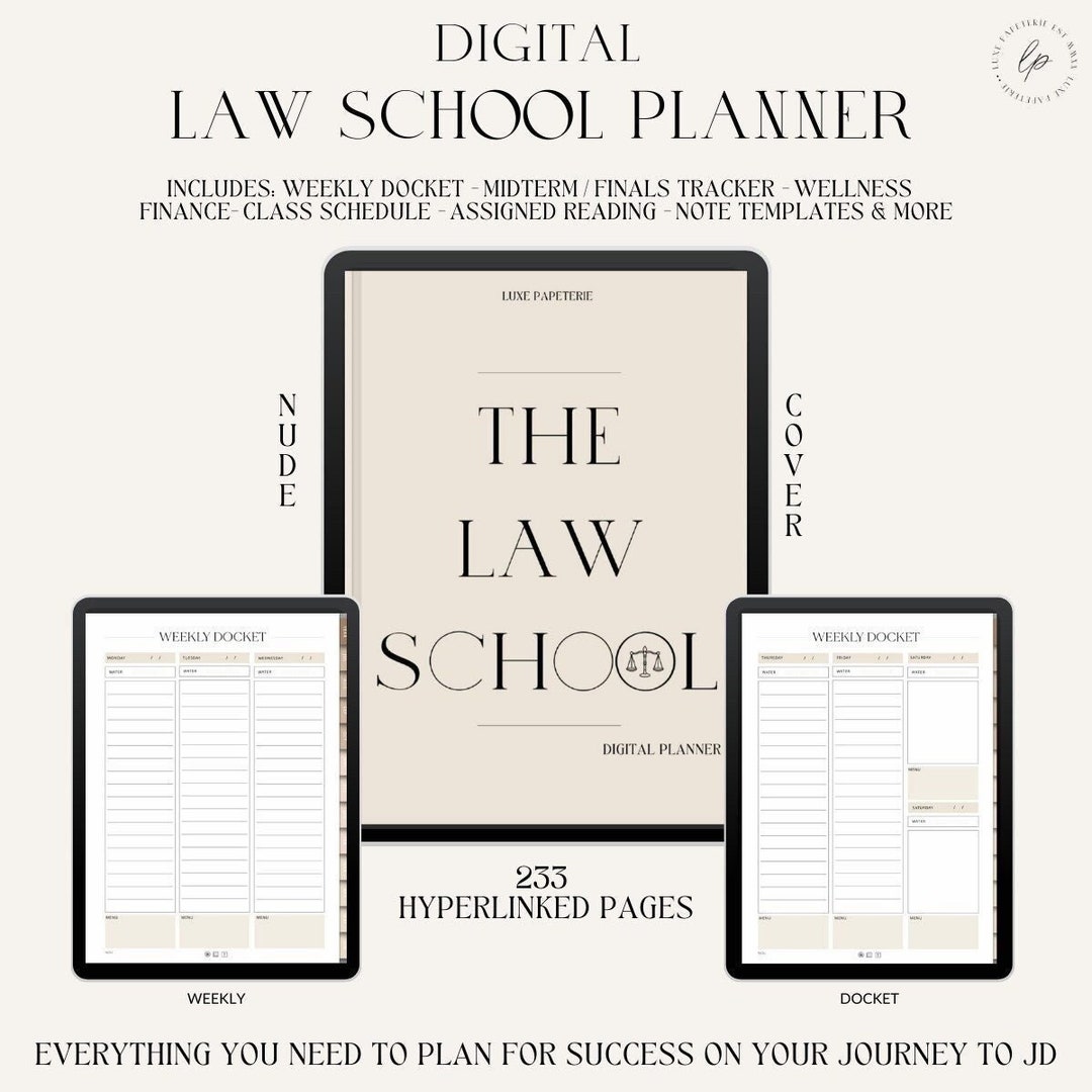 DIGITAL Law School Planner - Undated Law Student Planner - Goodnotes ...