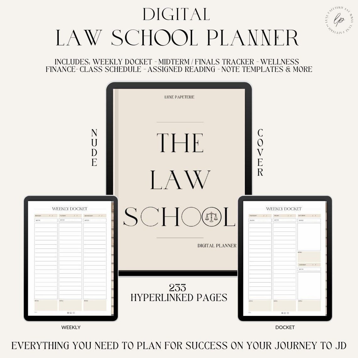 DIGITAL Law School Planner - Undated Law Student Planner - Goodnotes ...