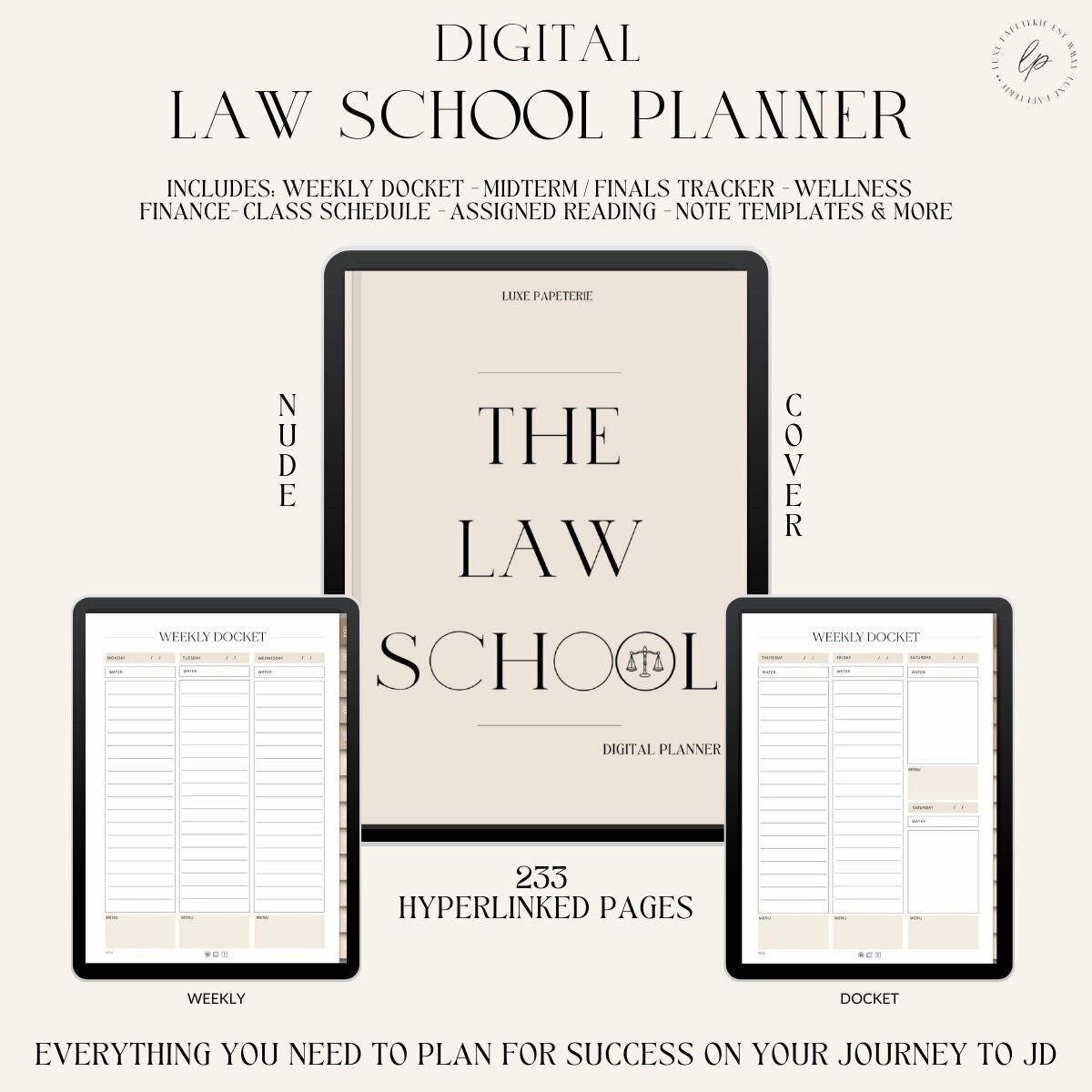 DIGITAL Law School Planner - Undated Law Student Planner - Goodnotes ...