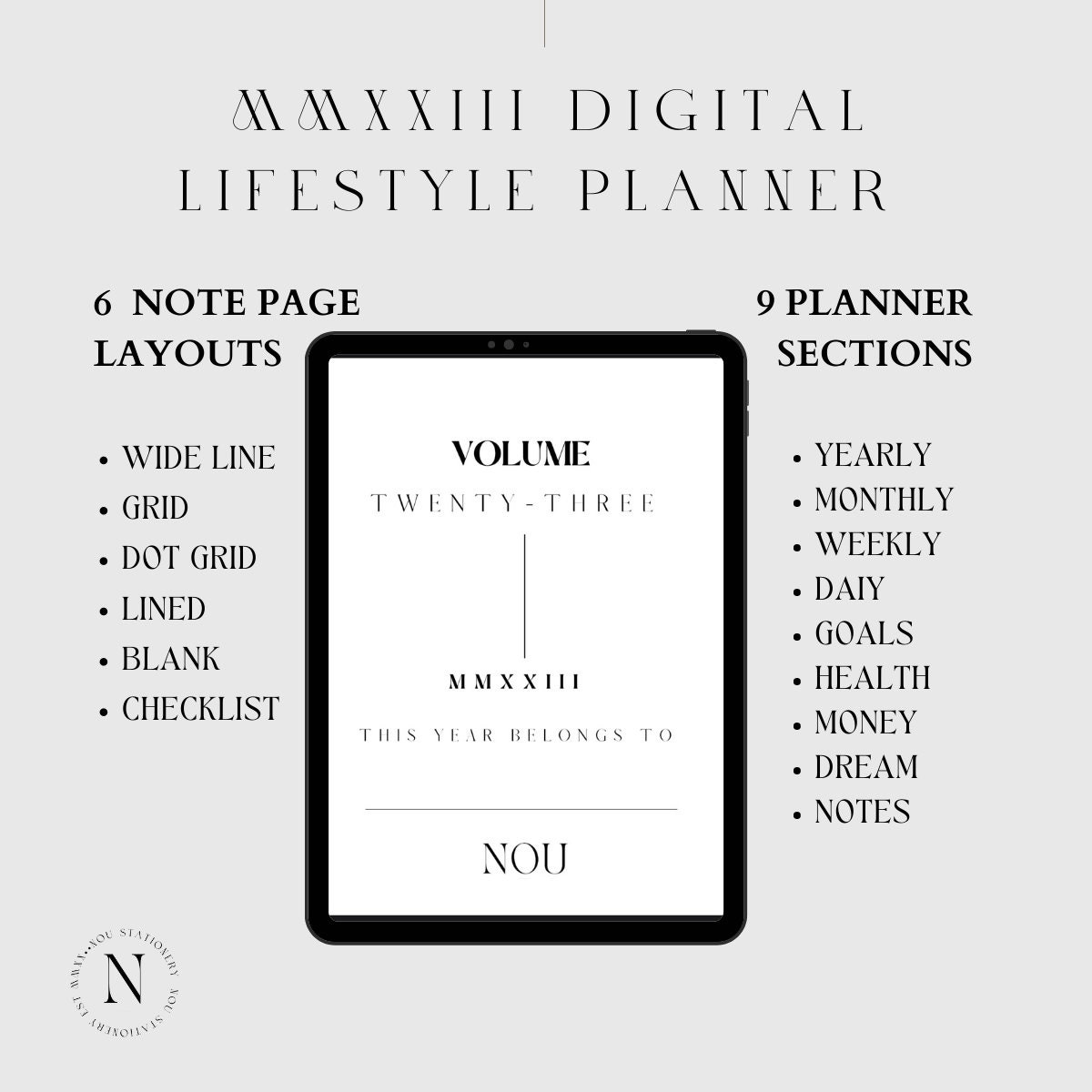 2023 Digital Lifestyle Planner | Modern Planner | iPad Daily Planning ...
