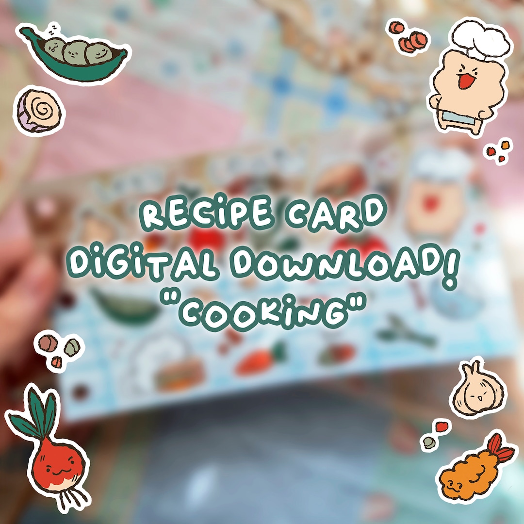 Let's Cook! Series - DIGITAL DOWNLOAD - Cooking Cards - Etsy
