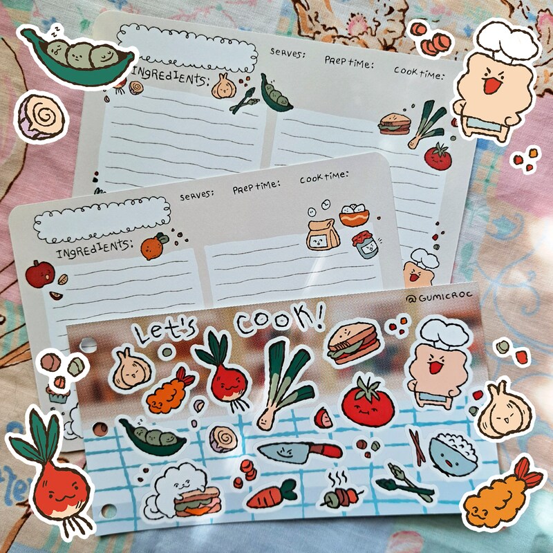 Cute Recipe Cards - Etsy
