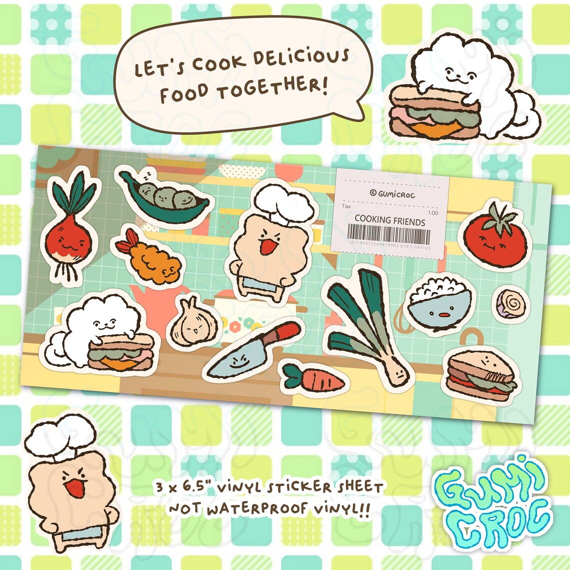 Let's Cook! - Vinyl Deco Scrapbooking Sticker Sheet - Etsy
