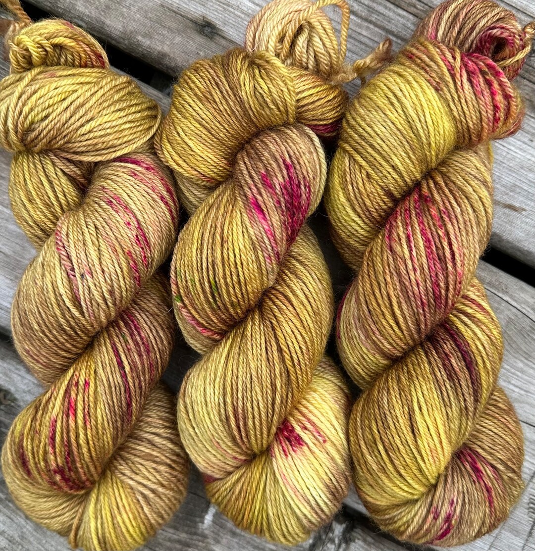 Hand Dyed Yarn chartrooze in Bloom Yellow Chartreuse Lime Olive Brown ...