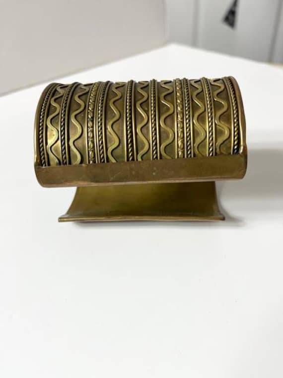 Solid Brass Cuff, Arm bracelet. Made in India/ Tribal… - Gem