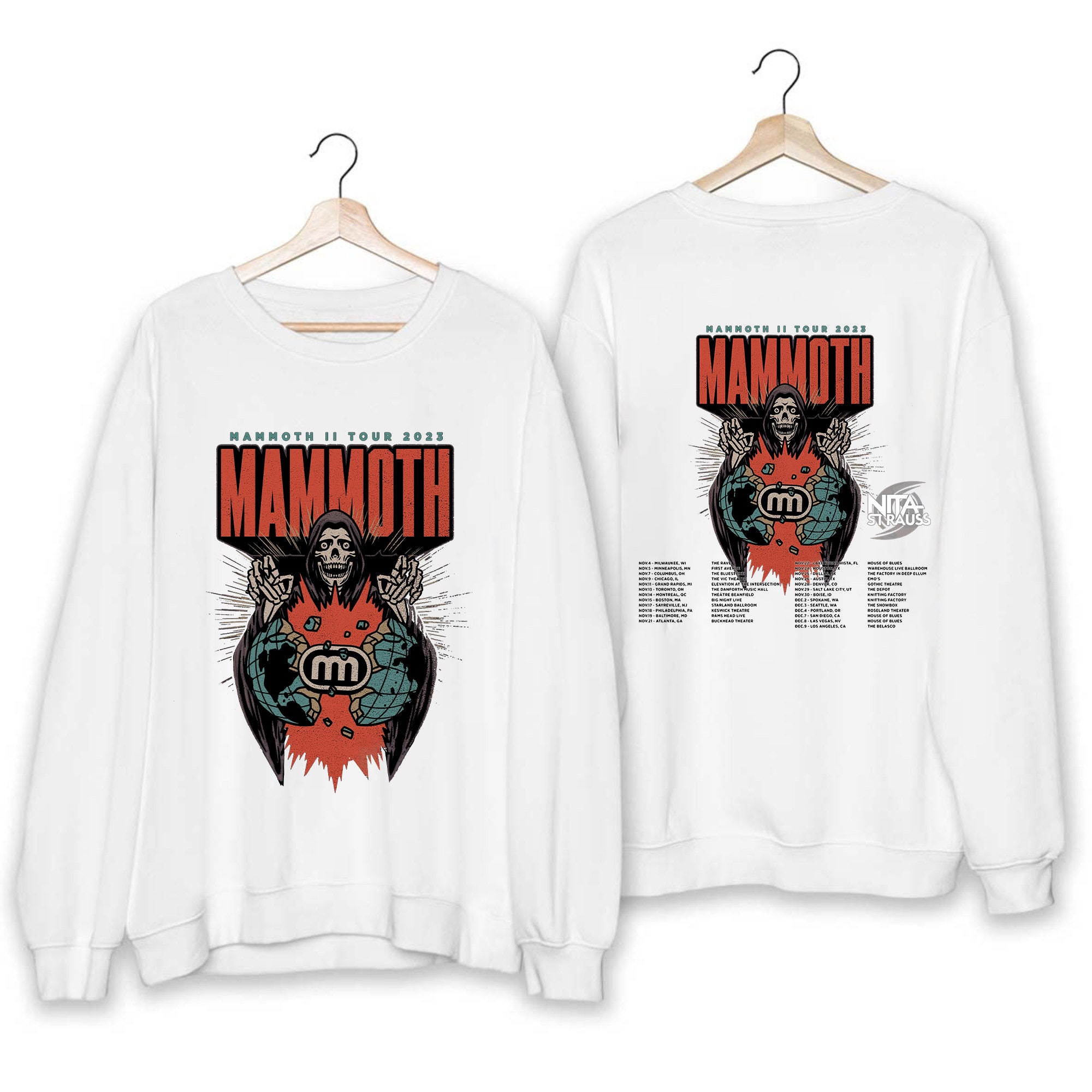 The Mammoth II Tour with Nita Strauss 2023 Tour Shirt sold by Ben ...