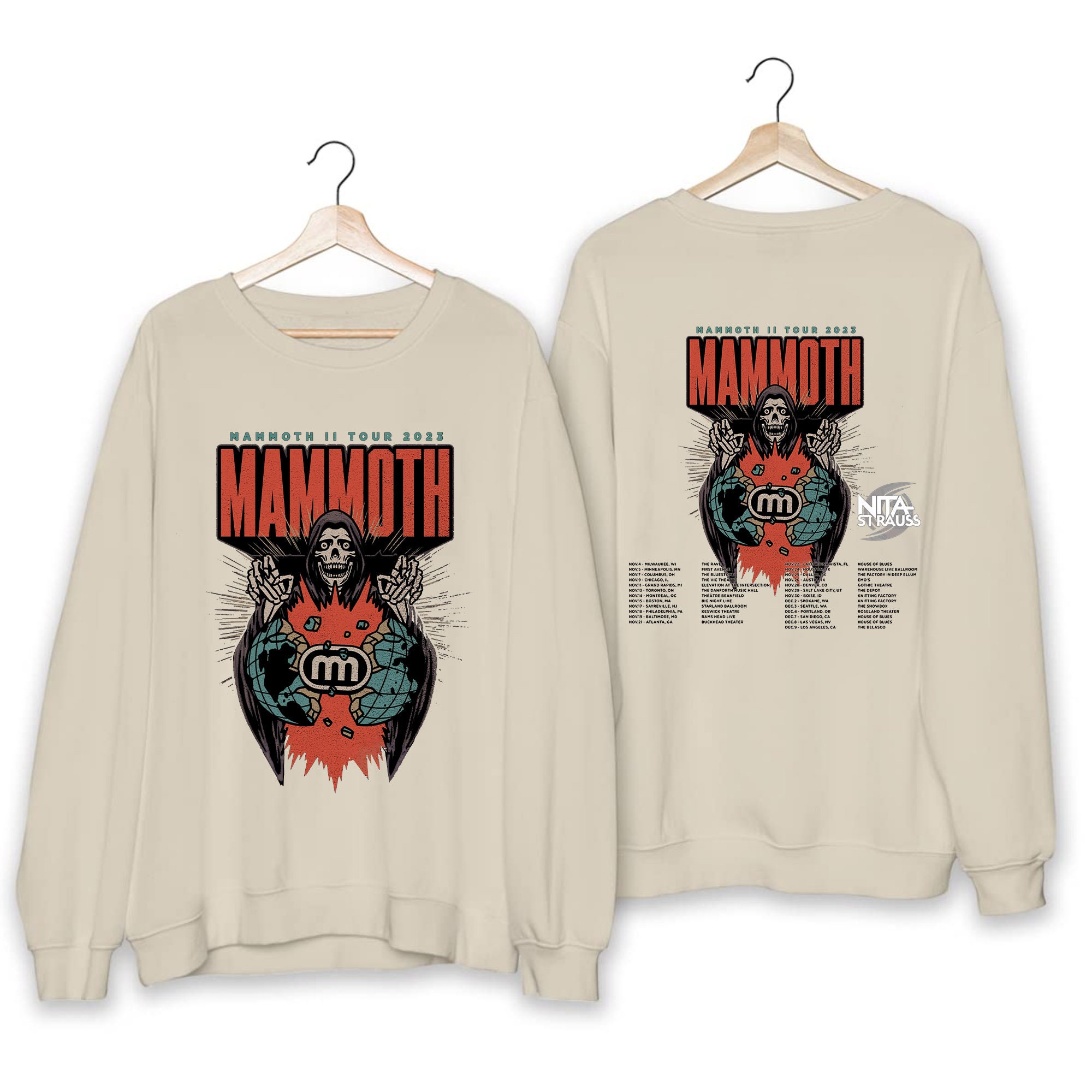 The Mammoth II Tour with Nita Strauss 2023 Tour Shirt sold by Ben ...