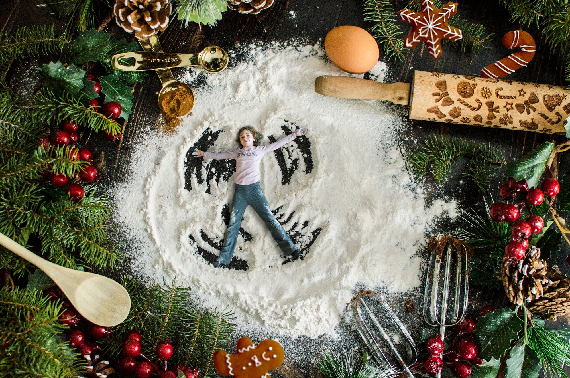 Flour Angels Christmas Digital Backdrop - Etsy
