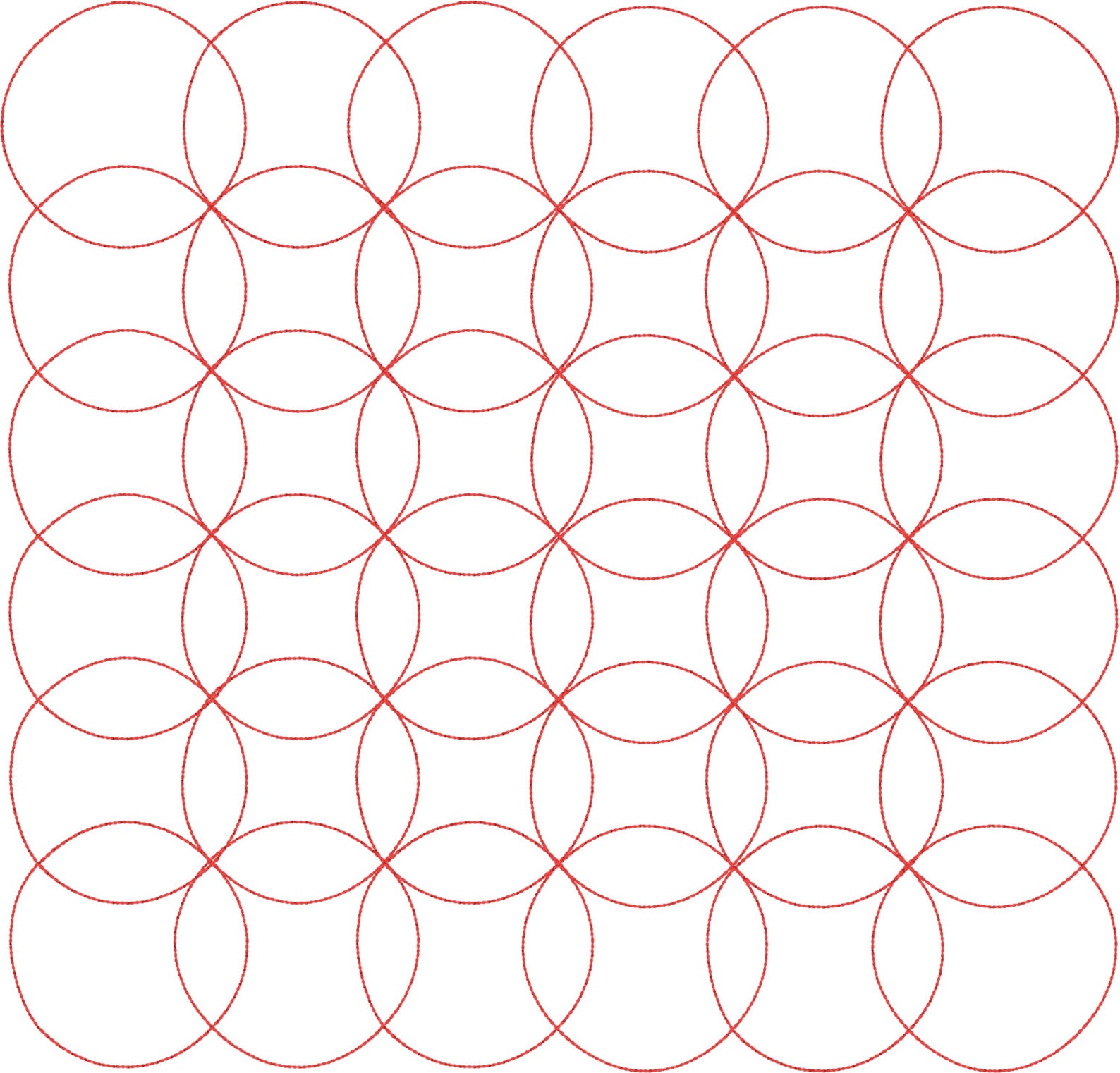 Quilt in the Hoop Overlapping Circle Machine Embroidery Files ITH Quilt ...