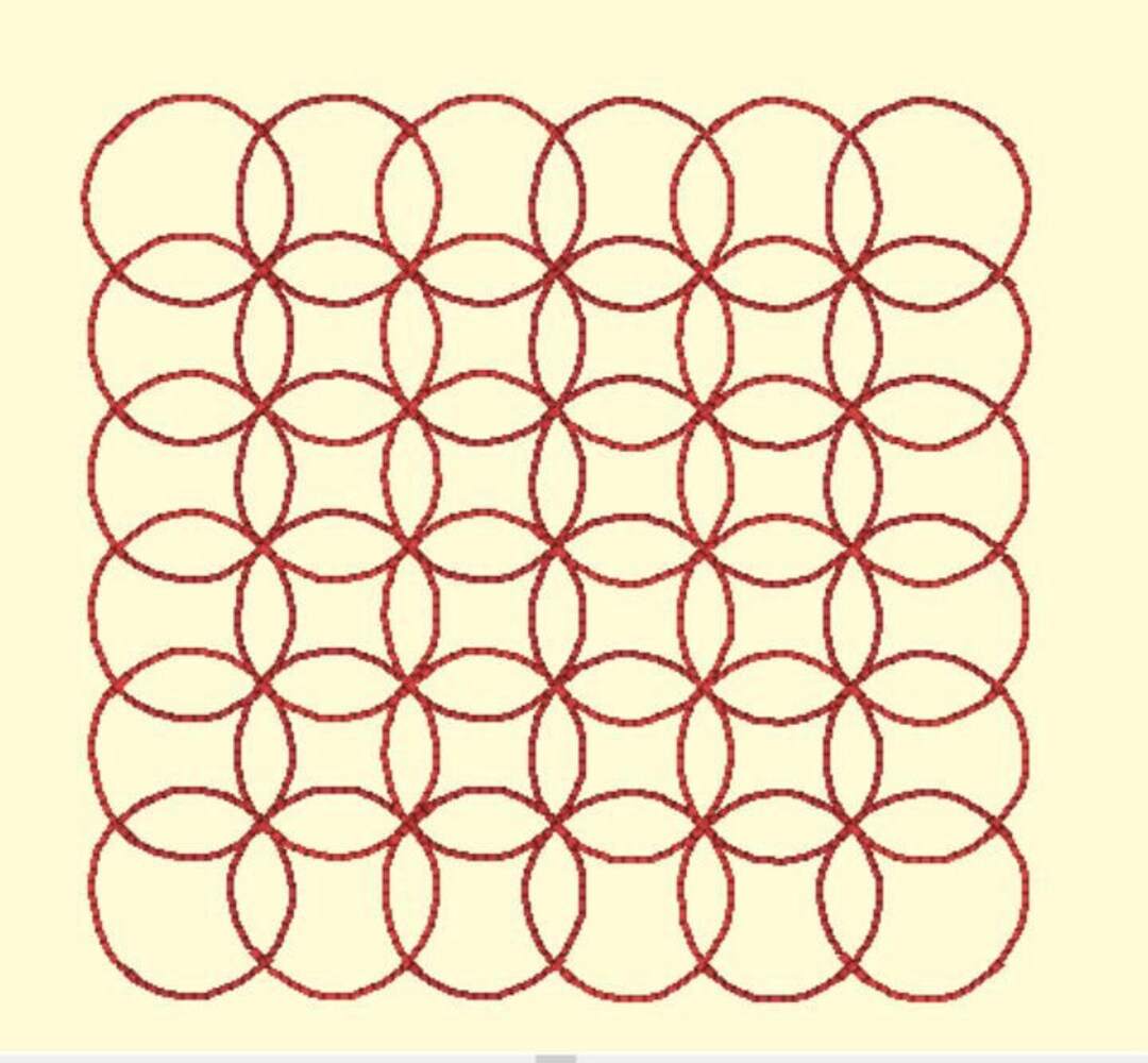 Quilt in the Hoop Overlapping Circle Machine Embroidery Files ITH Quilt ...