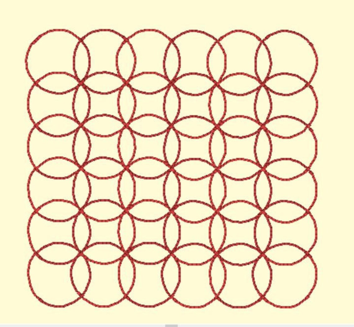 Quilt in the Hoop Overlapping Circle Machine Embroidery Files ITH Quilt ...