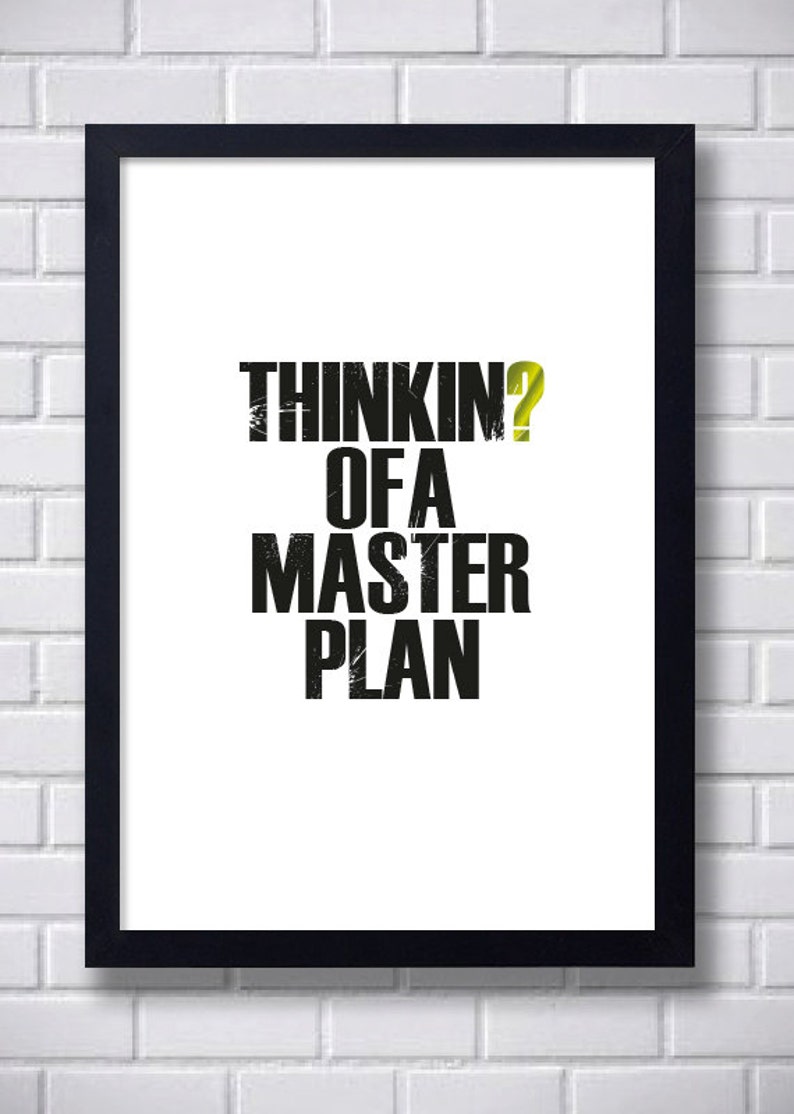 Hip Hop Rap Lyrics Thinking of a Master Plan Wall Art A5 | Etsy