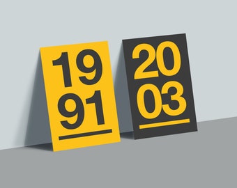 Birth Year Poster - Etsy