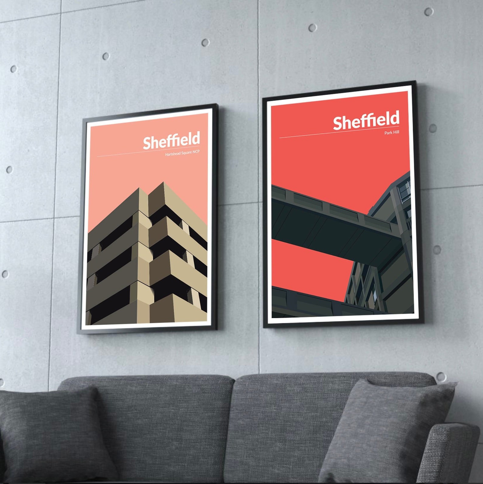 Sheffield Brutalist Architecture NCP Car Park A5 A4 A3 - Etsy