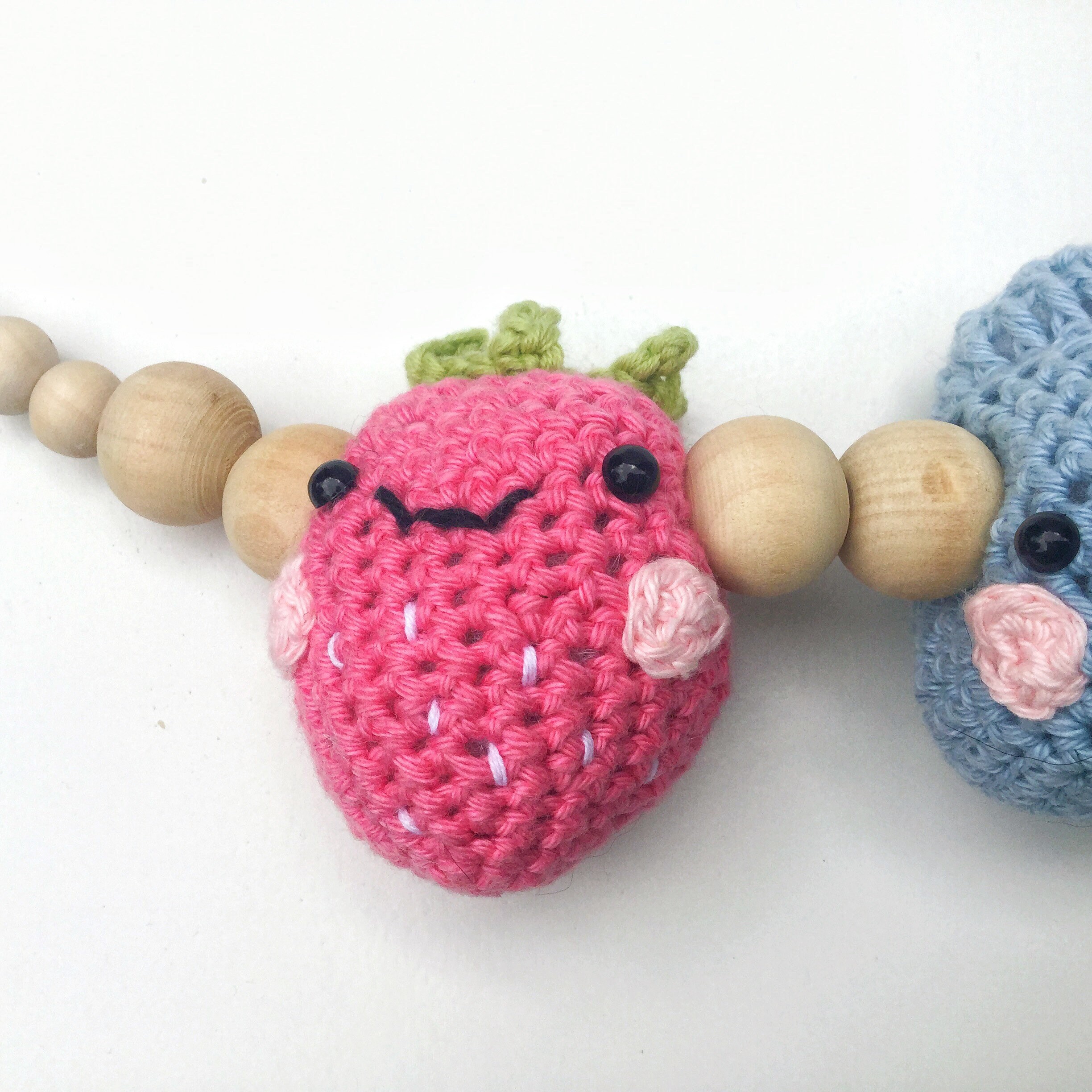 Crocheted Cutest Fruit Pram Mobile Garland - 5 Fruits of Your Choice ...