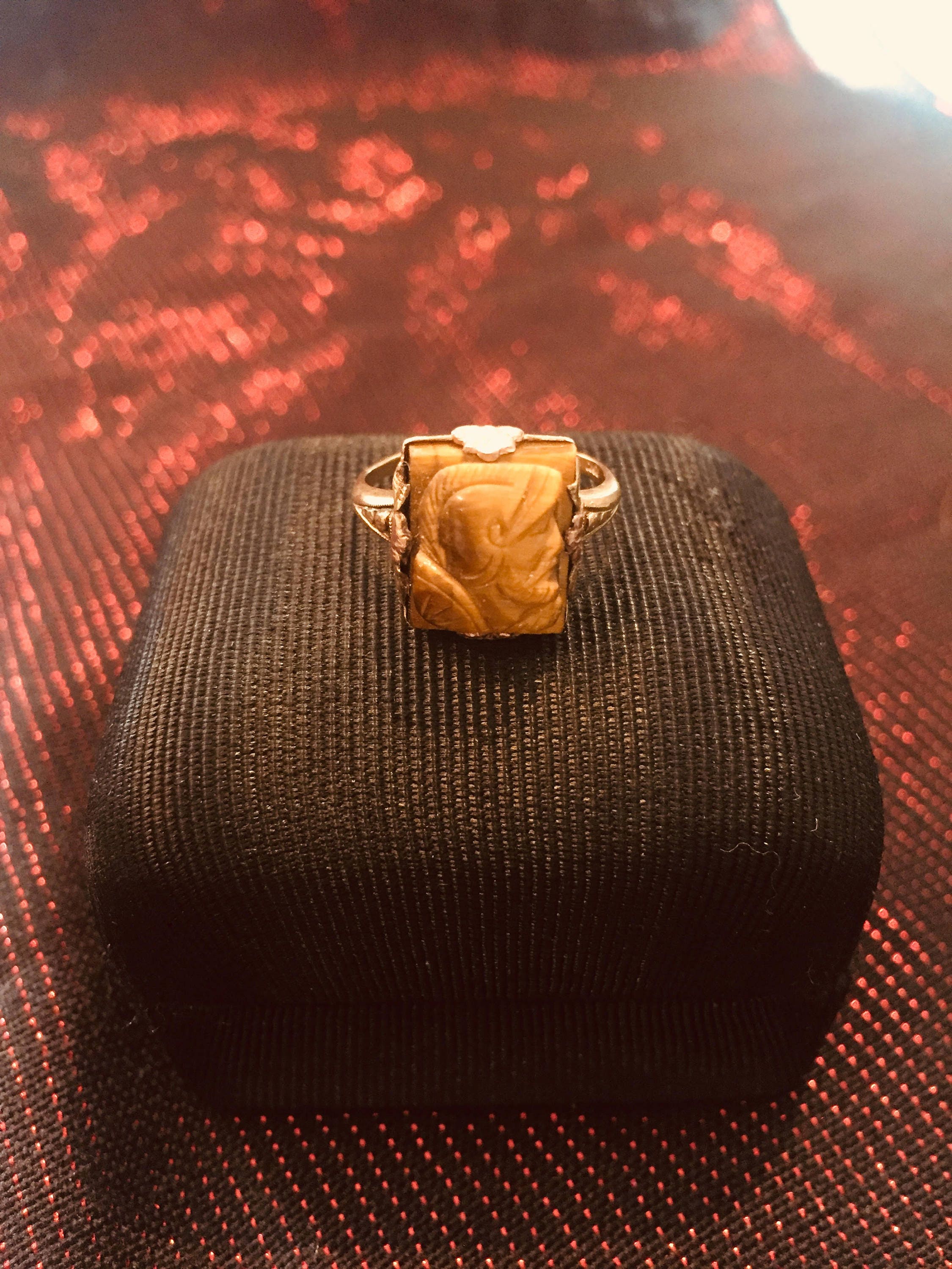 Antique Tiger's Eye Gladiator Ring Size 5.5 Circa - Etsy
